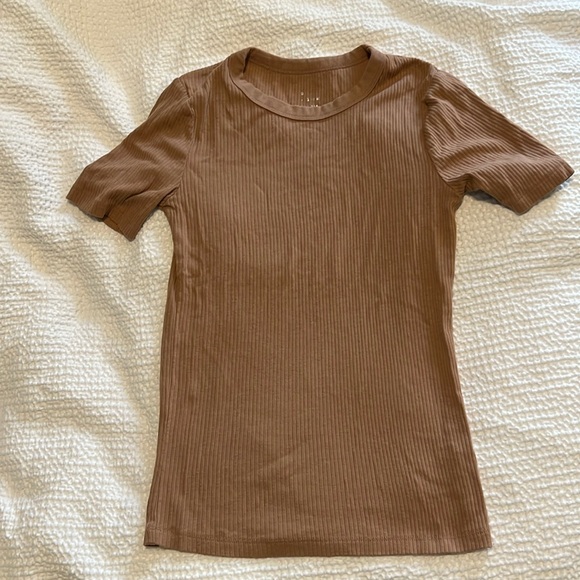 a new day | Tops | A New Day Tan Tshirt Ribbed Xs | Poshmark